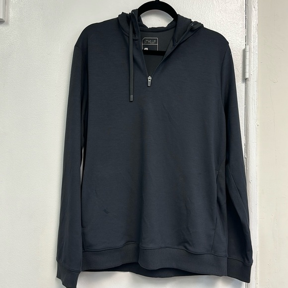 STYLUS | Shirts | Stylus Mens Charcoal Smoke Zip Jacket With Hoodie New ...